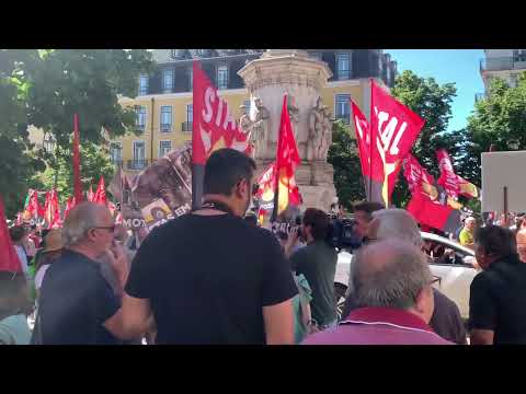 Lisbon, manifestação Largo de Camões