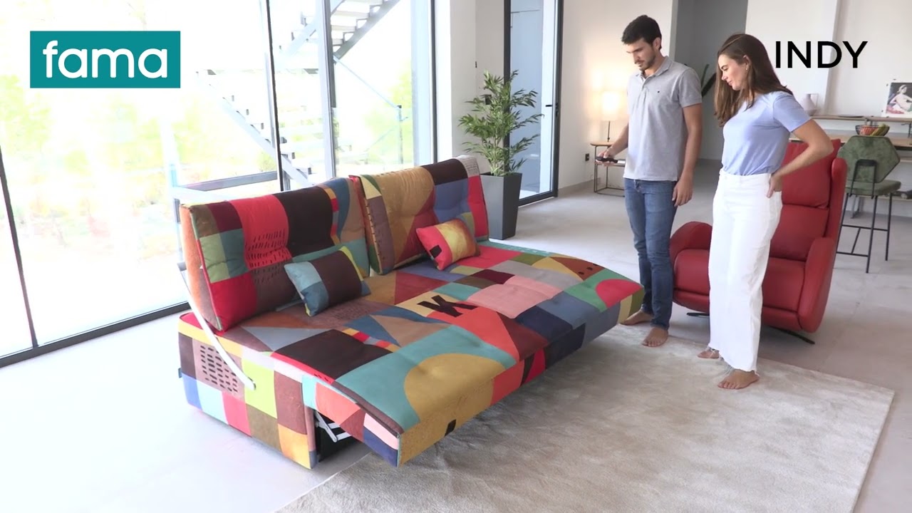 Sofá cama motorizado Indy. Fama.