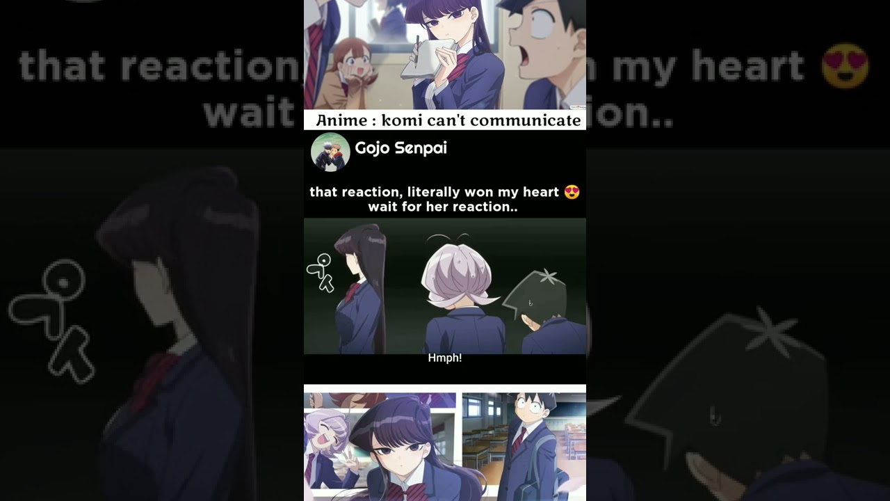 Anime funny scene | Anime cute moment | Komi reaction | Komi can't communicate edit scene #anime