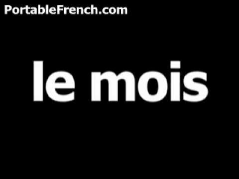 French word for month is le mois