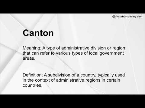 Canton Meaning