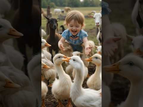 Farmyard Bliss: Adorable Ducks Waddle & Goats Bleat! ππ₯π β A Joyful Family Day in Nature!"