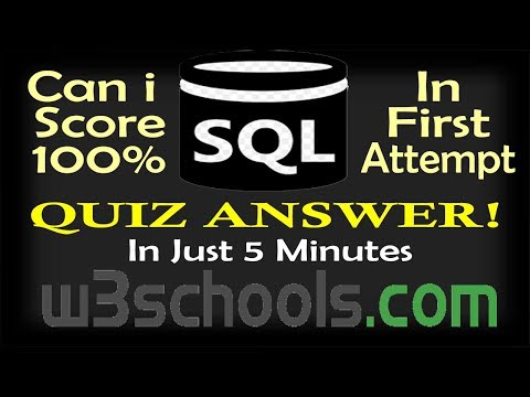 SQL Quiz at w3schools.com