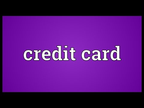Credit card Meaning