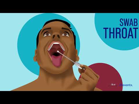 Collecting your throat swab for SHL.UK