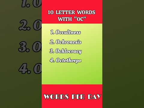 Less heard 10 letter words starting with "OC" #englishlearners #englishlearning #youtubeshorts