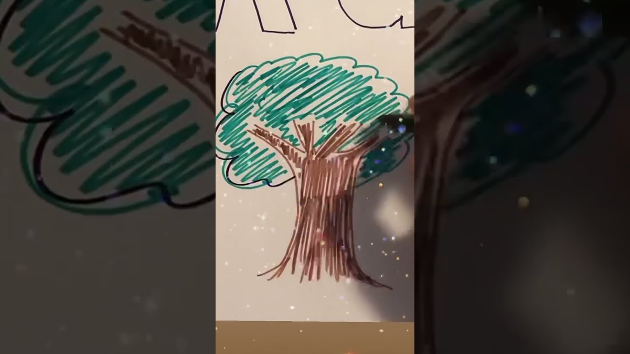 Dibujar un árbol 🌳🎨   #elbauldeloscolores #arbol #tree #comodibujar #colores