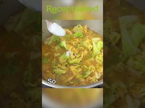 frankfurter soup with savoy cabbage