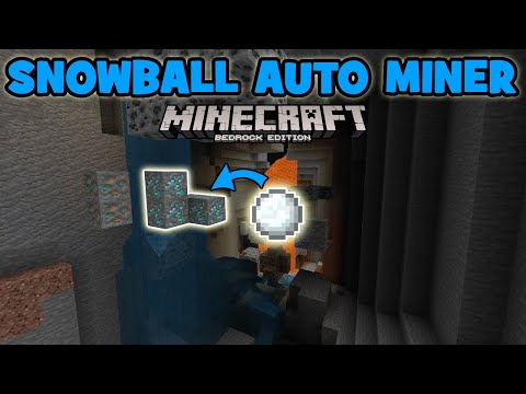 Auto Mining Snowball in Minecraft Bedrock | Bedrock Command Block Tutorial