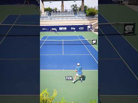 ATP One Hander Uses 2 On Returns vs Learner Tien