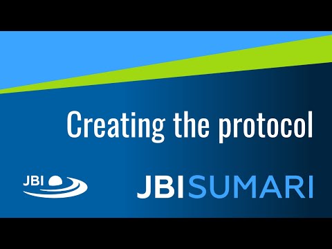 03 JBI SUMARI Tutorial: Creating the protocol
