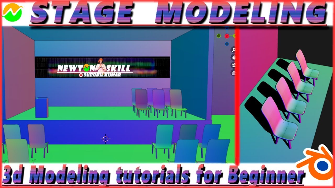 3D Stage model blender || #3d Modeling tutorials for Beginner || #newtonskill,  || Simple & quick