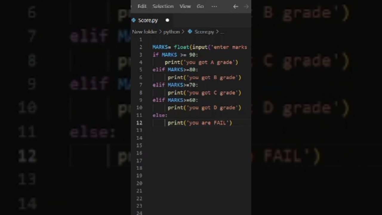Calculate Grades in Python #gradeschool #code #pythonbeginner #youtubeshorts