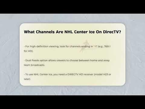 What Channels Are NHL Center Ice On DirecTV? - The Winter Sport Xpert