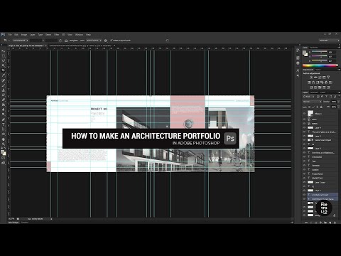 How to make an architecture portfolio in adobe photoshop I Beginner (Templates Available)