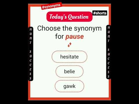 Today's Synonyms Quiz | Choose the synonym of Pause | Synonyms for Ielts