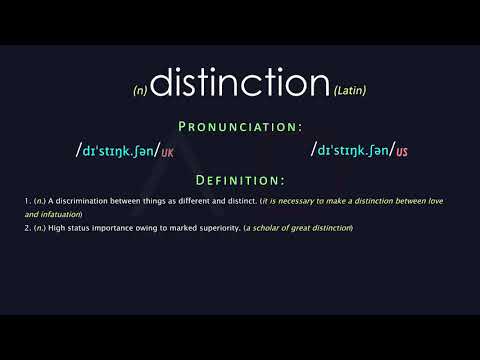 Distinction Meaning And Pronunciation | Audio Dictionary