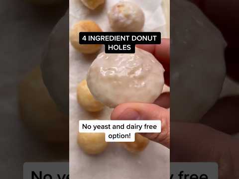 4 ingredient donut holes that have no yeast or dairy! #noyeast #weightloss #healthyrecipes