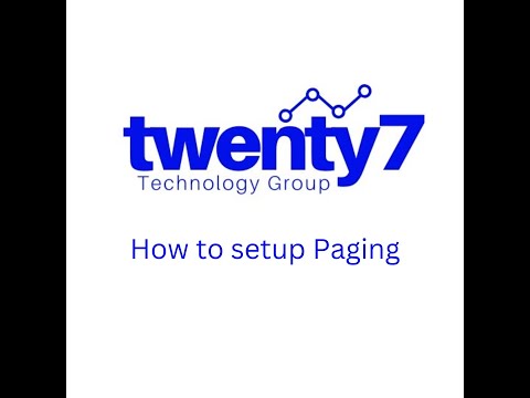 How to setup Paging