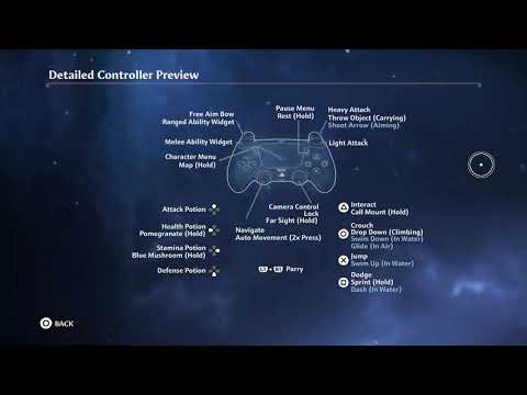 Immortals Fenyx Rising - Options: Display, Controls (DualSense) HUD, Gameplay, Sound, Language 2021