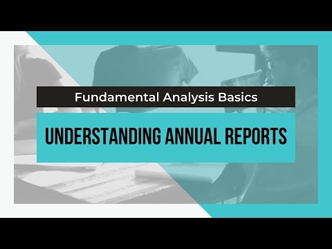 Annual Report of a Company - Fundamental Analysis Basics