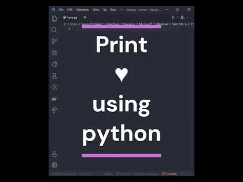 You want to print love heart using python then watch this video😍😍