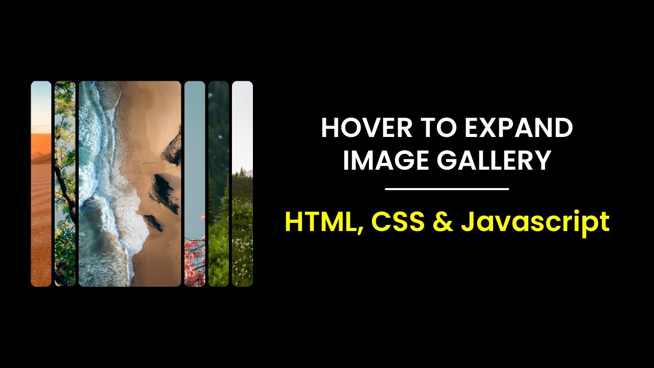 Hover To Expand Image Gallery | HTML, CSS and Javascript