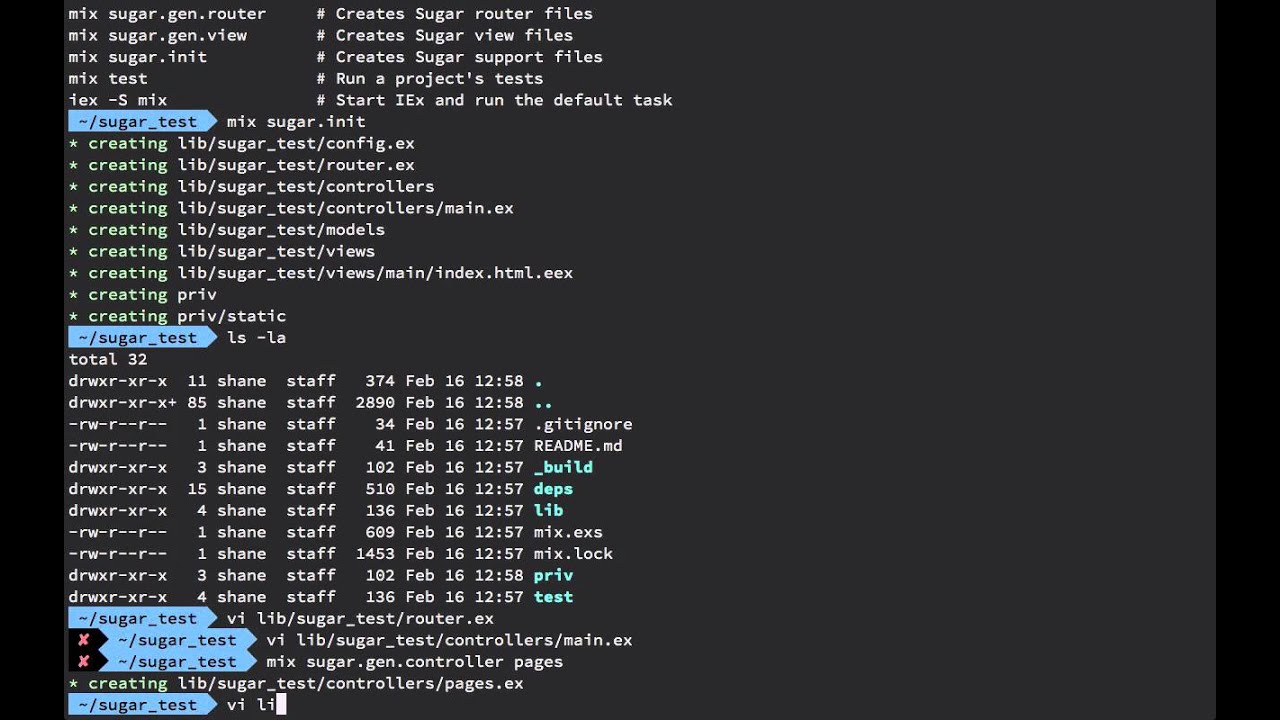 Sugar Framework - Getting Started