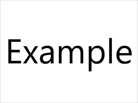 How to Pronounce Example