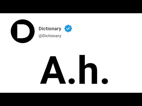 A.h. Meaning In English