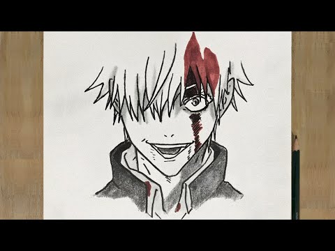 Drawing Gojo || how to draw gojo satoru final moments || easy anime drawing