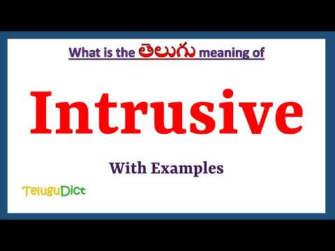 Intrusive Meaning in Telugu | Intrusive in Telugu | Intrusive in Telugu Dictionary |