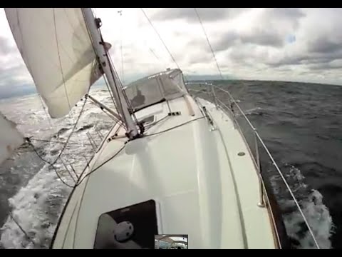 * VIDEO * Wild Sail on Lake Ontario, Delivery to Sackets Harbour, NY ...