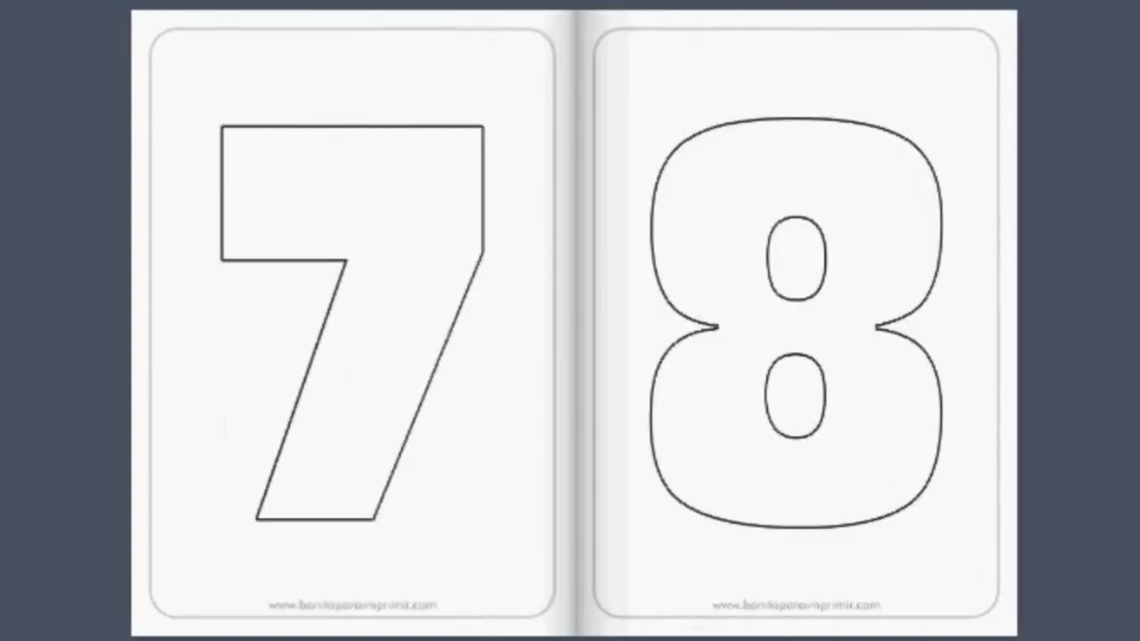 Moldes de Números gratis del 0 al 9  en PDF