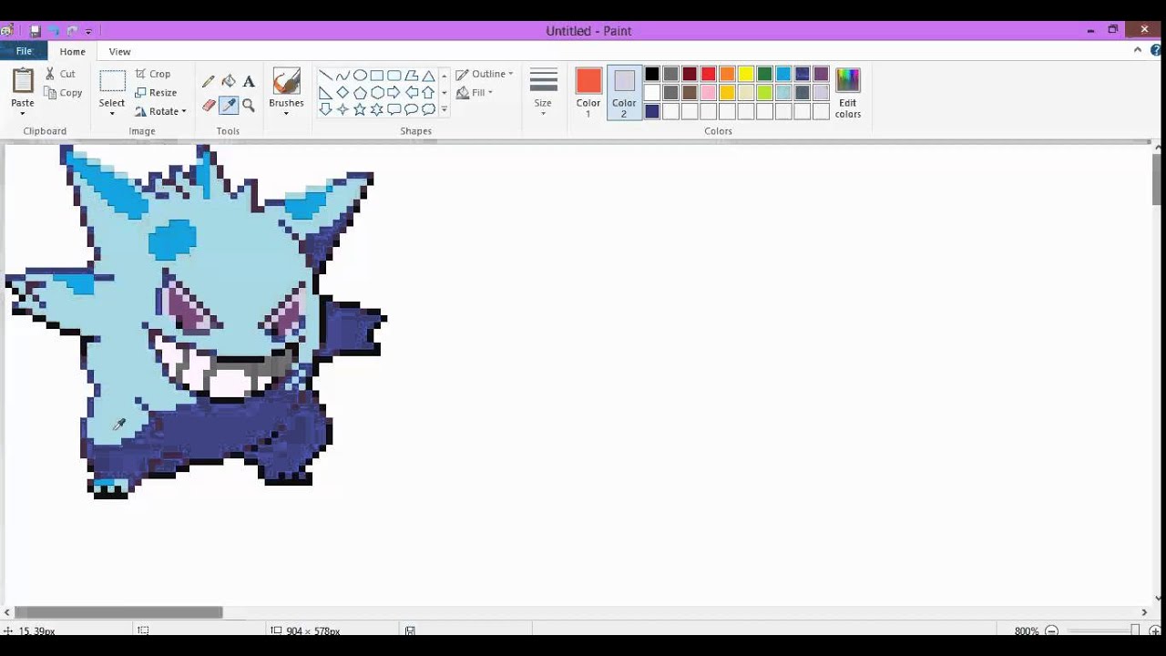 Changing the colors of a gengar sprite!