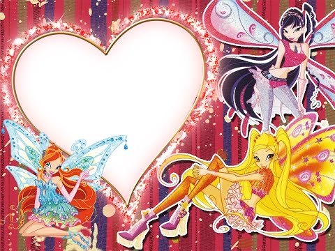 FREE PSD FRAME FOR BABY PICTURES GIRLS WITH CARTOON CHARACTERS LADY WINX (Download & tutorial)