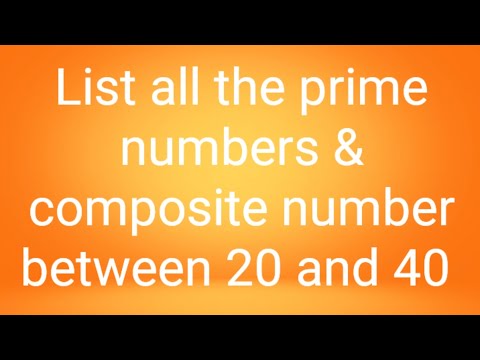 List all the prime numbers and composite number between 20 and 40 #maths #subscribe
