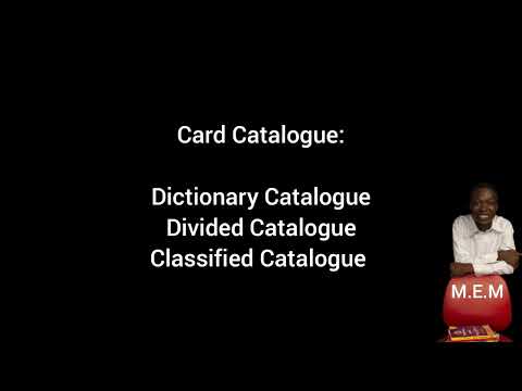 Library Catalogue and Types