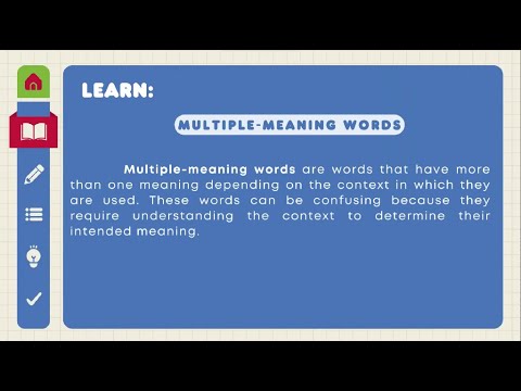 AlphaTeach English Grade 4 | Multiple meaning words
