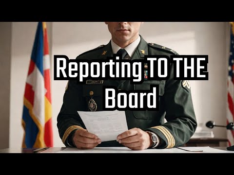 How to Report to the President of an Army Promotion Board