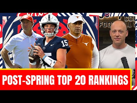 Josh Pate's Post-Spring Top 20 Rankings For 2025