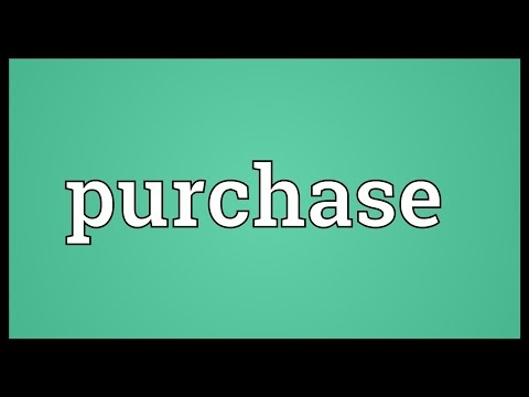 Purchase Meaning