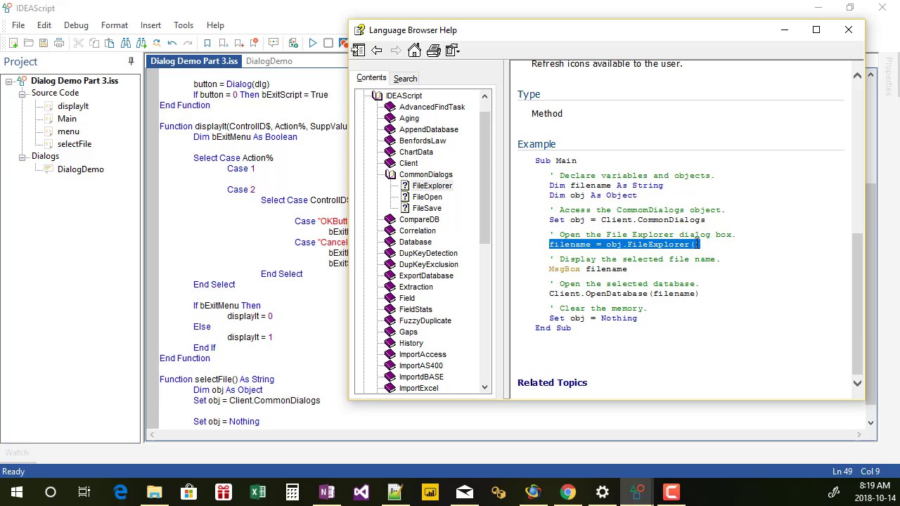 Dialog Project Part 3   Getting the file