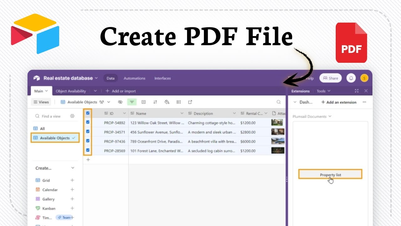 How to create PDF file with Airtable (Export Data Easily)