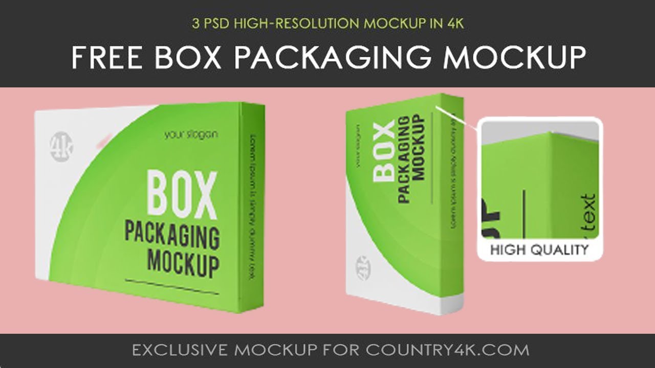 box packaging mockup download free