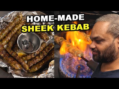 Home-made SHEEK KEBAB Recipe! (No grill)