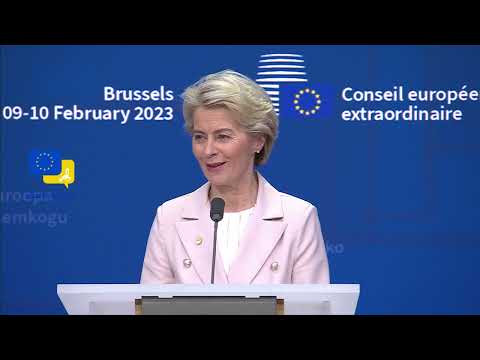 President Von der Leyen EU debates at the extraordinary and exceptional European Summit