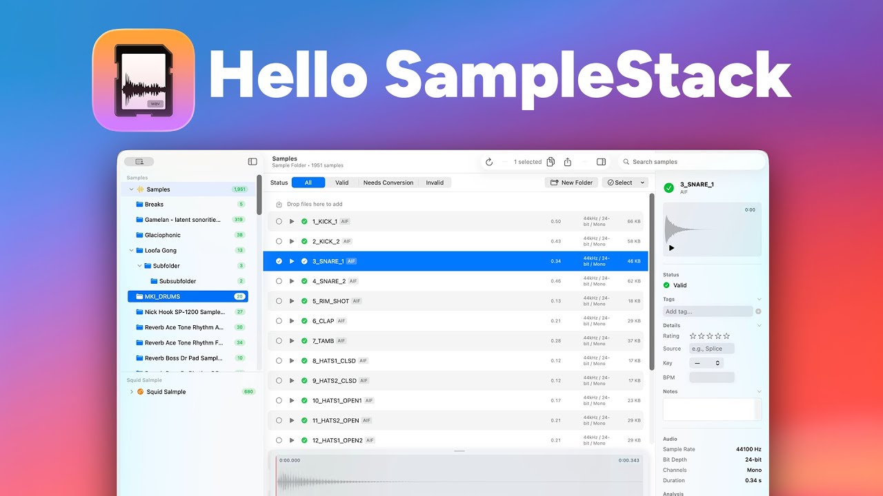 SampleStack - Sample Manager for Any Sampler