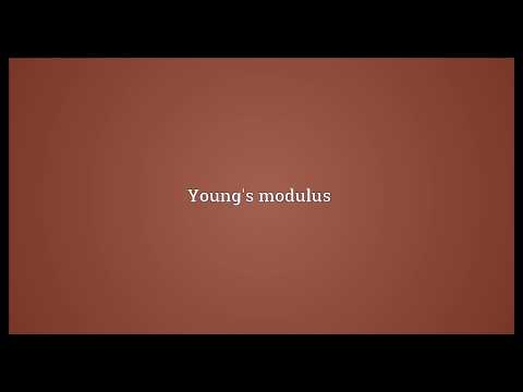 Modulus of elasticity Meaning