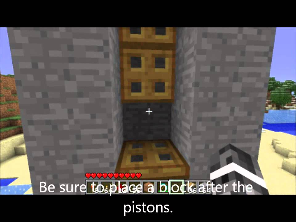 Up and Down Piston Elevator (Stackable+No Stickies)